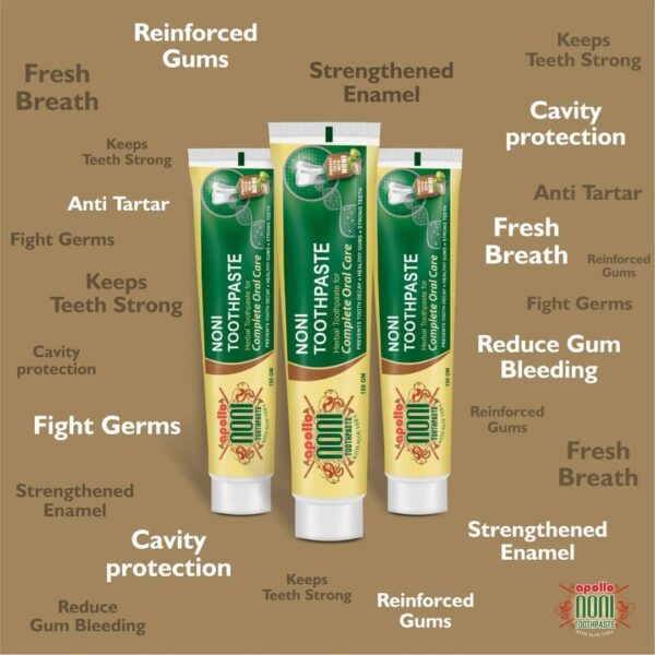 Apollo Noni Toothpaste: India's Best Fluoride Free Toothpaste for ...